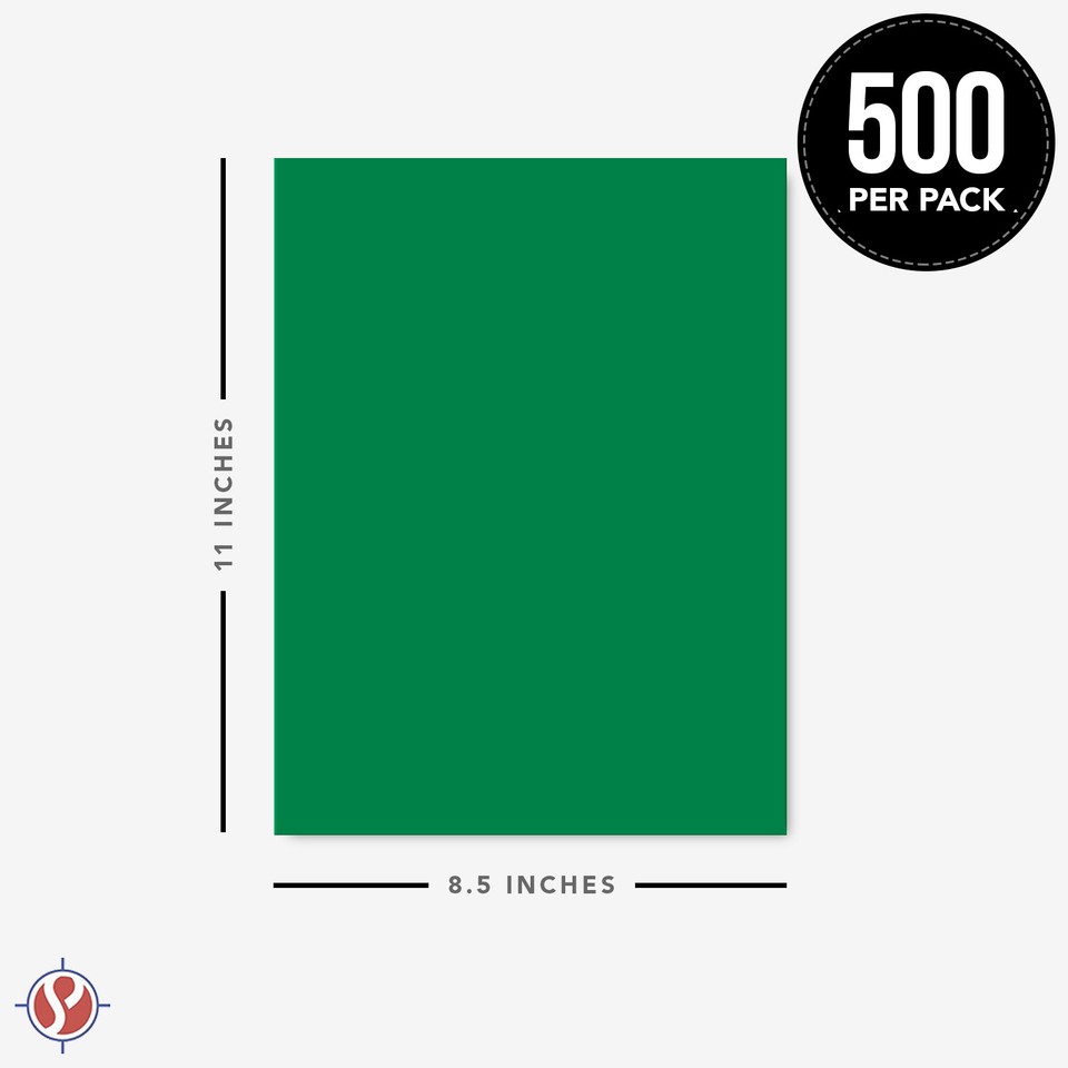 Green Bright Color Paper, 24lb Bond (90GSM), 8.5 x 11, 500 Sheets | eBay