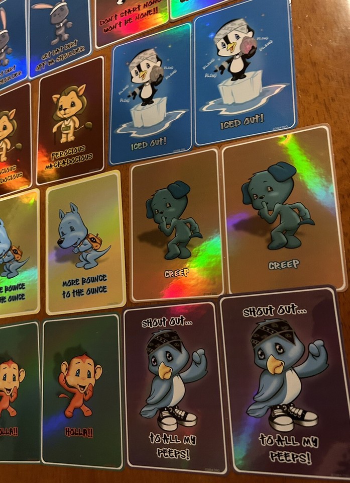 Lot Of 30 DSG 2004 Vending Machine Holographic Animal Stickers Y2K ...