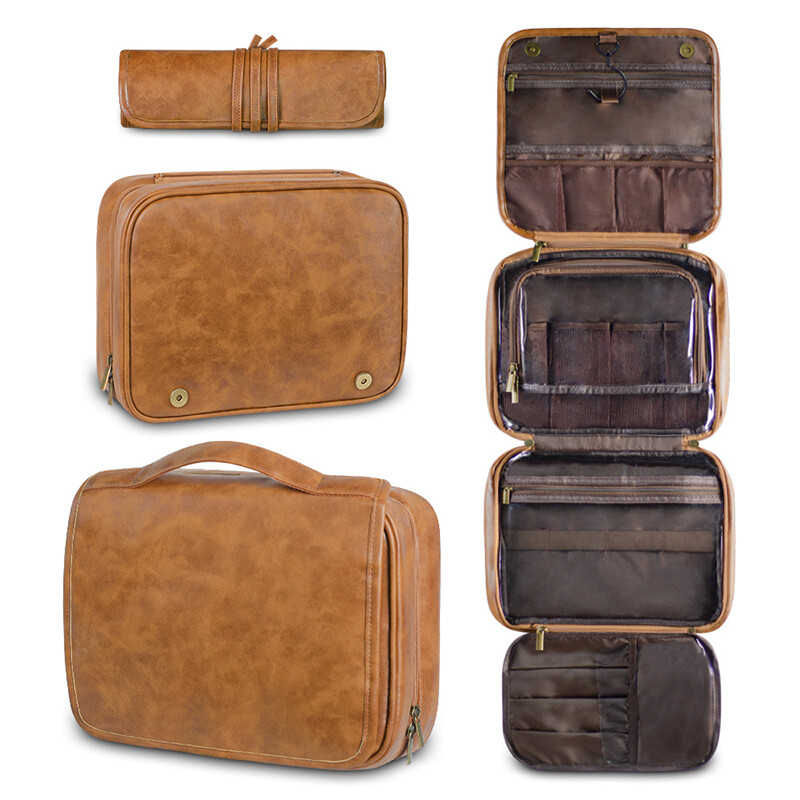 Men's Business Wash Bag Large Capacity Storage Partition Waterproof ...