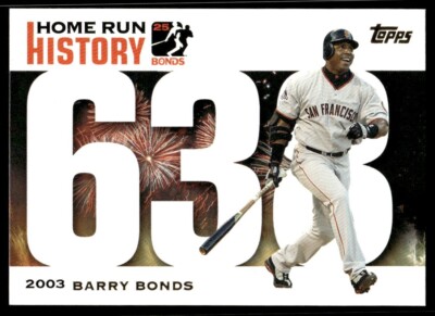 2006 Topps Home Run History Baseball Barry Bonds San Francisco Giants ...
