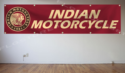 Indian Motorcycles Flag Banner 240X60cm Garage Roadster Classic Wall ...