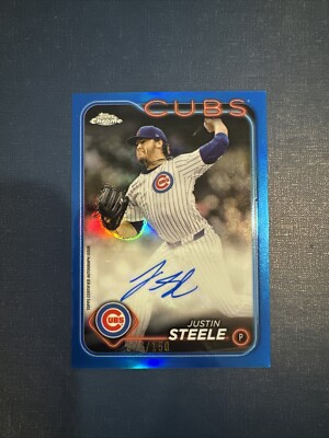 2024 Topps Chrome Justin Steele Blue Auto /150 | eBay