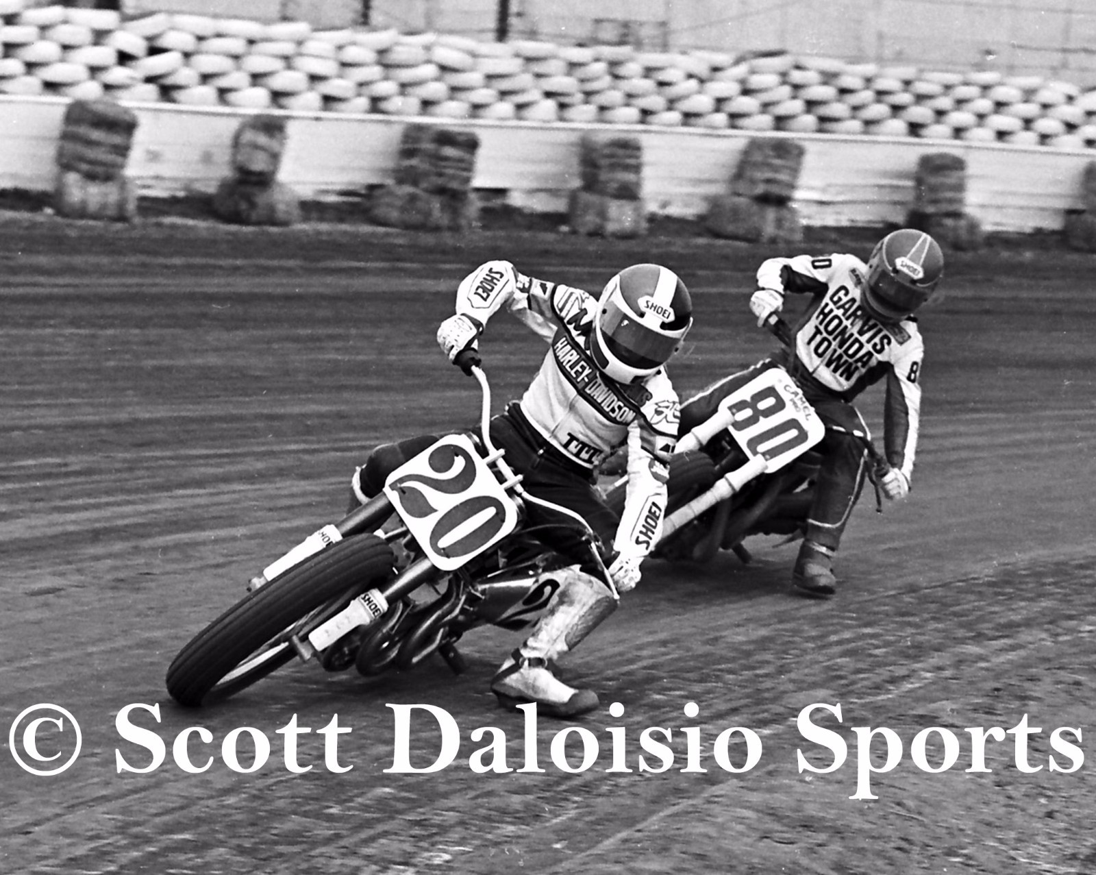 1987 Chris Carr AMA Flat Track Harley Davidson Motorcycle 11 X 14 Ascot ...