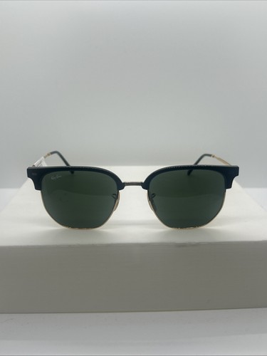 NEW RAY-BAN RB4416 CLUBMASTER BLACK GOLD SUNGLASSES NO CASE 53/20/145 ...