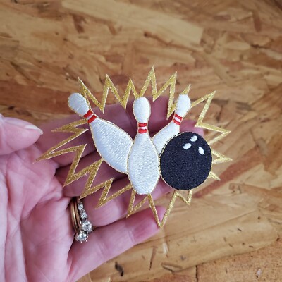 Bowling - Bowling Pins - Bowling Ball - Embroidered Iron On Patch | eBay
