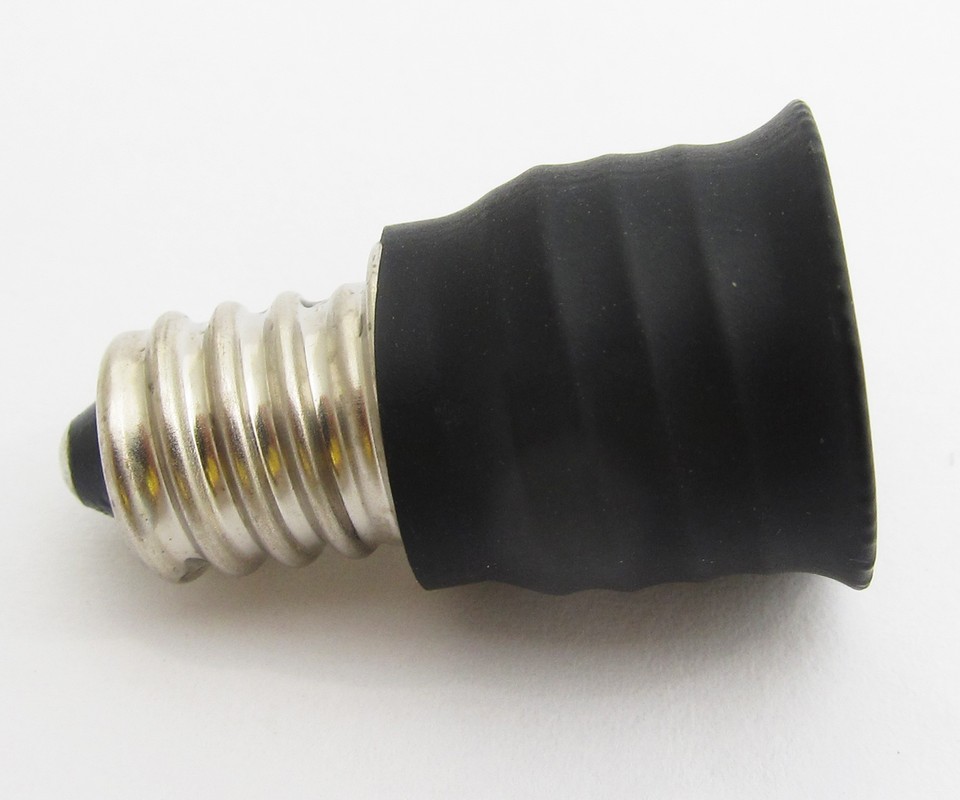 1pc E12 Male to E17 Female Base LED Light Bulb Adapter Holder Socket ...