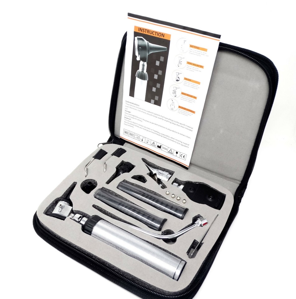 Latest Edition Diagnostic Professional Physician ENT Kit-Otoscope ...