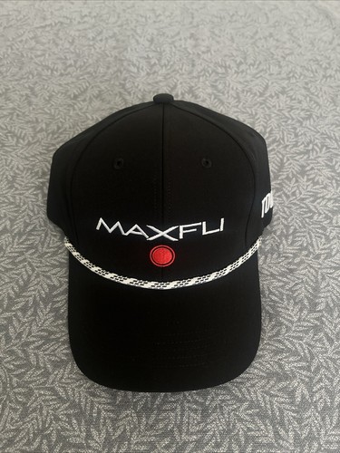 Maxfli Golf Hat Mens Adjustable Breathable 3D Logo Tour Braid Black | eBay
