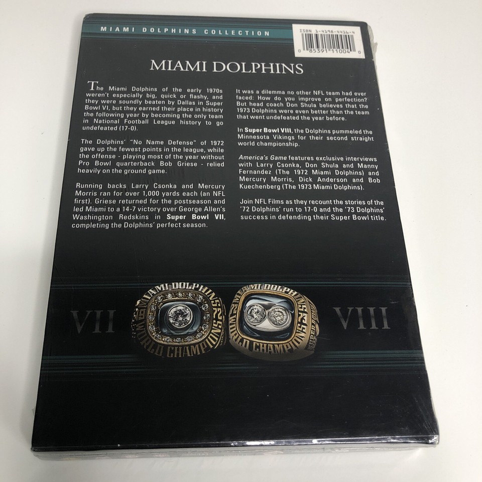 NFL Americas Game: Miami Dolphins (DVD, 2007, 2-Disc Set) Super Bowl ...