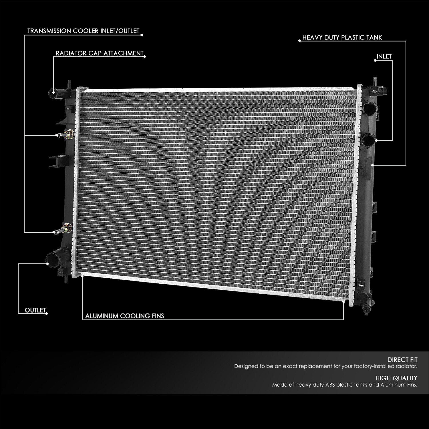 Fit 06-14 Subaru B9 Tribeca AT OE Style Aluminum Replacement Radiator ...