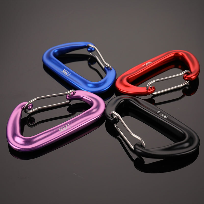 Climbing Carabiner Mountaineering Buckle Hook 12KN Safety Lock Outdoor ...