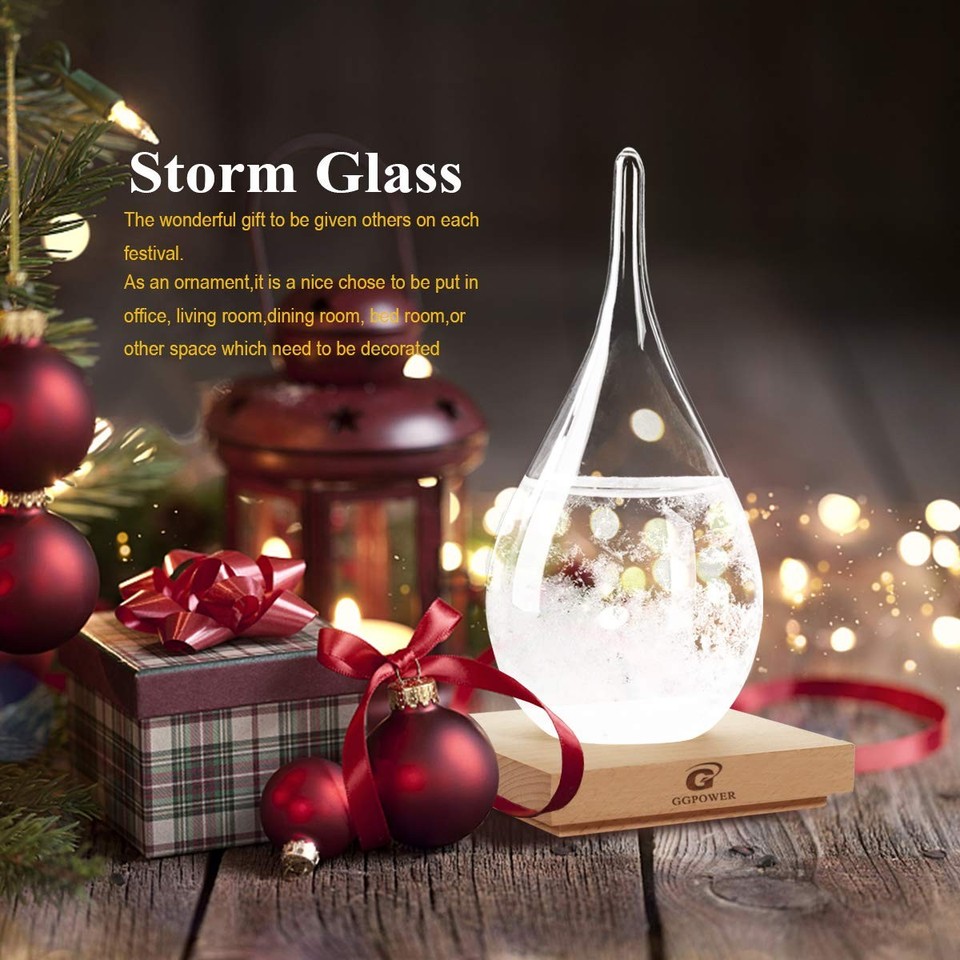 Storm Glass Cool Unusual Gifts Storm Glass Weather Predictor Snow ...