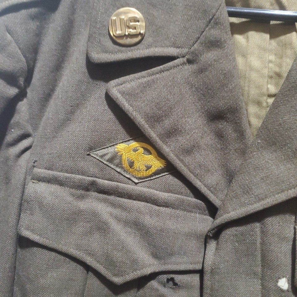 Vtg WWII 1945 Ike Wool Field Jacket 38R Military Army Tank Destroyer ...
