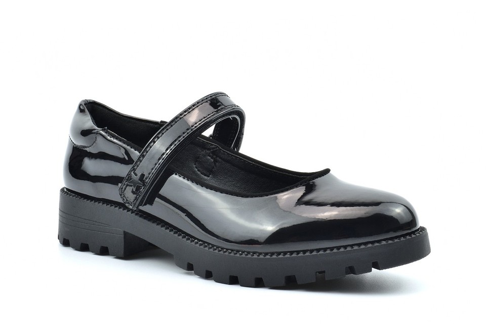Girls Patent School Shoes Girls School Shoes Memory Foam Touch Fasten ...