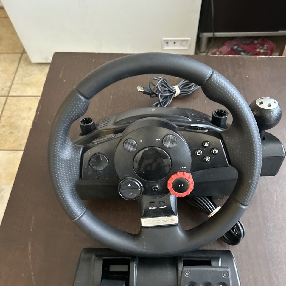 Logitech Driving Force GT Racing Wheel With Foot Pedals PC PS2 PS3 E ...