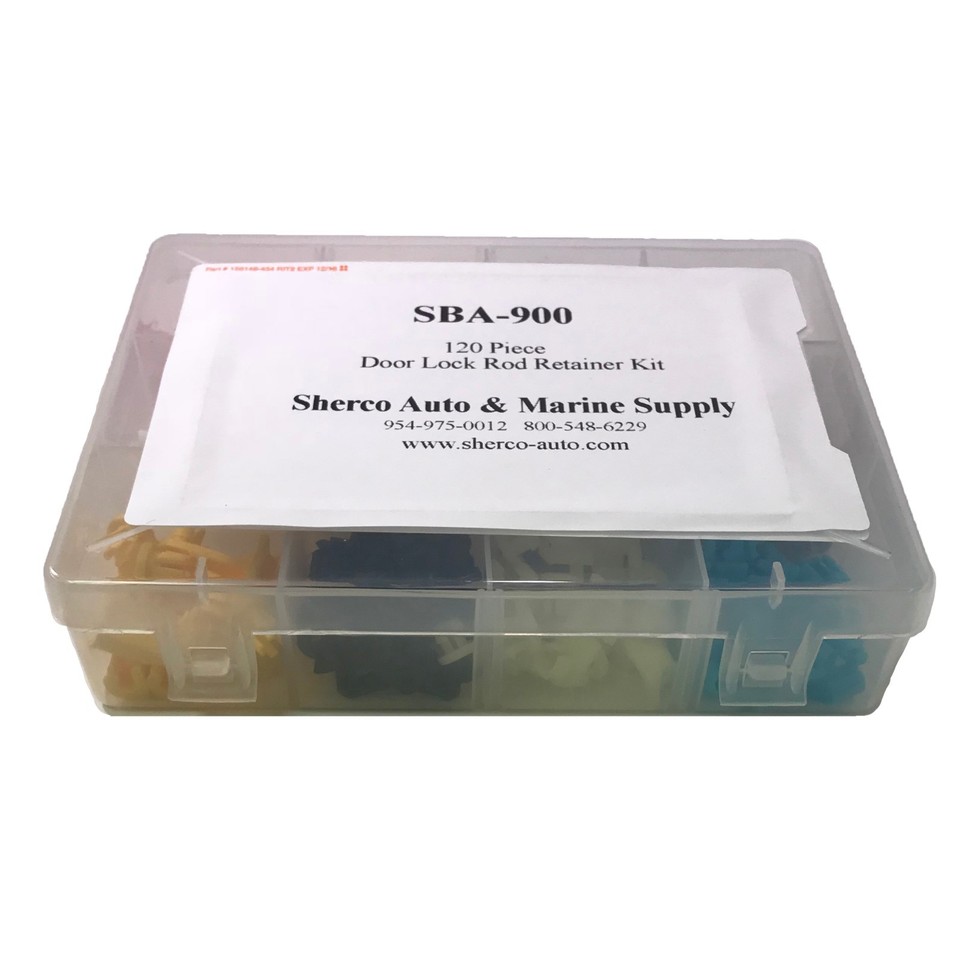120 Piece Door Lock Rod Clip Retainer Kit Assortment Fits Ford GM Mazda ...