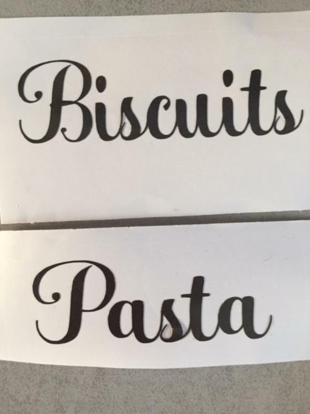 Hinch Cupboard Organiser sticker Label for Kitchen Glass Jars Tin ...