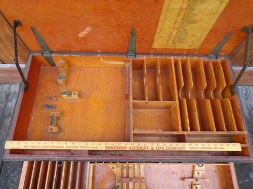 Vintage WWII Military Tool Chest w/ Drawers US Army Signal Corps Wood ...