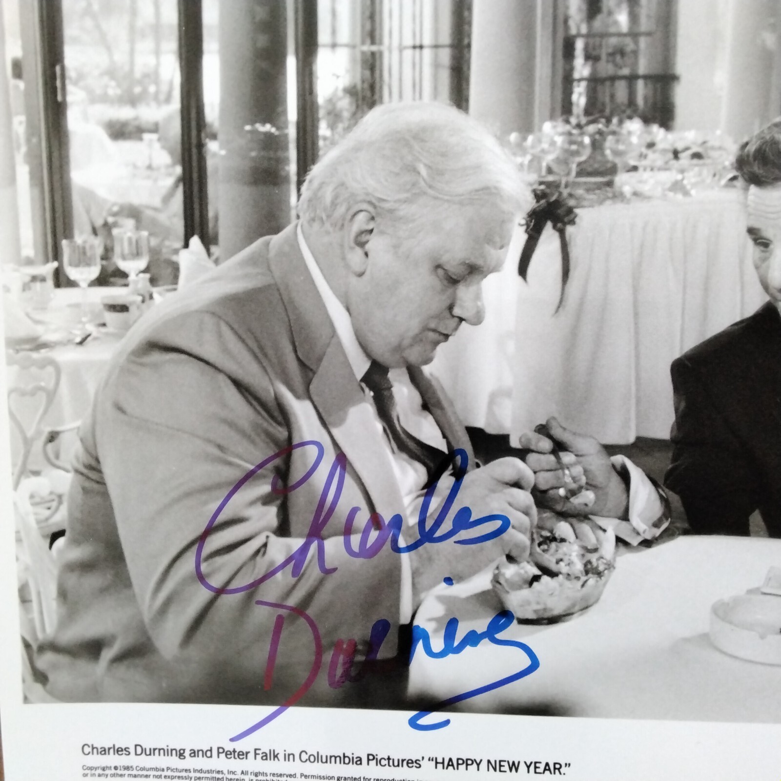 Charles Durning SIGNED 1987 Photo Movie TV Actor Tootsie The Sting ...