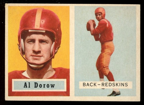 1957 Topps Football #24 Al Dorow - EX-MT (w/ ding) | eBay