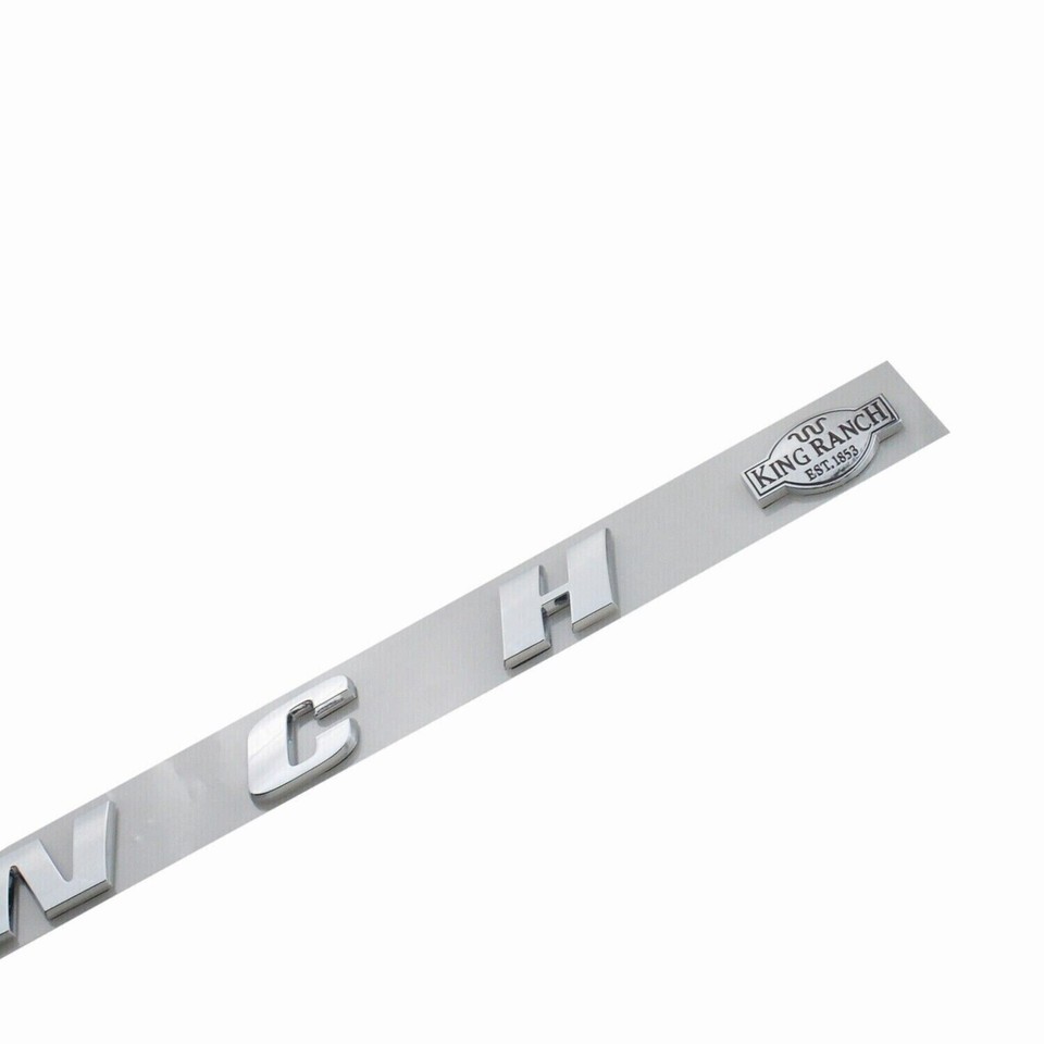 Chrome For King Ranch Letters Emblem Badge Fender Side Bedside (2Pc New ...
