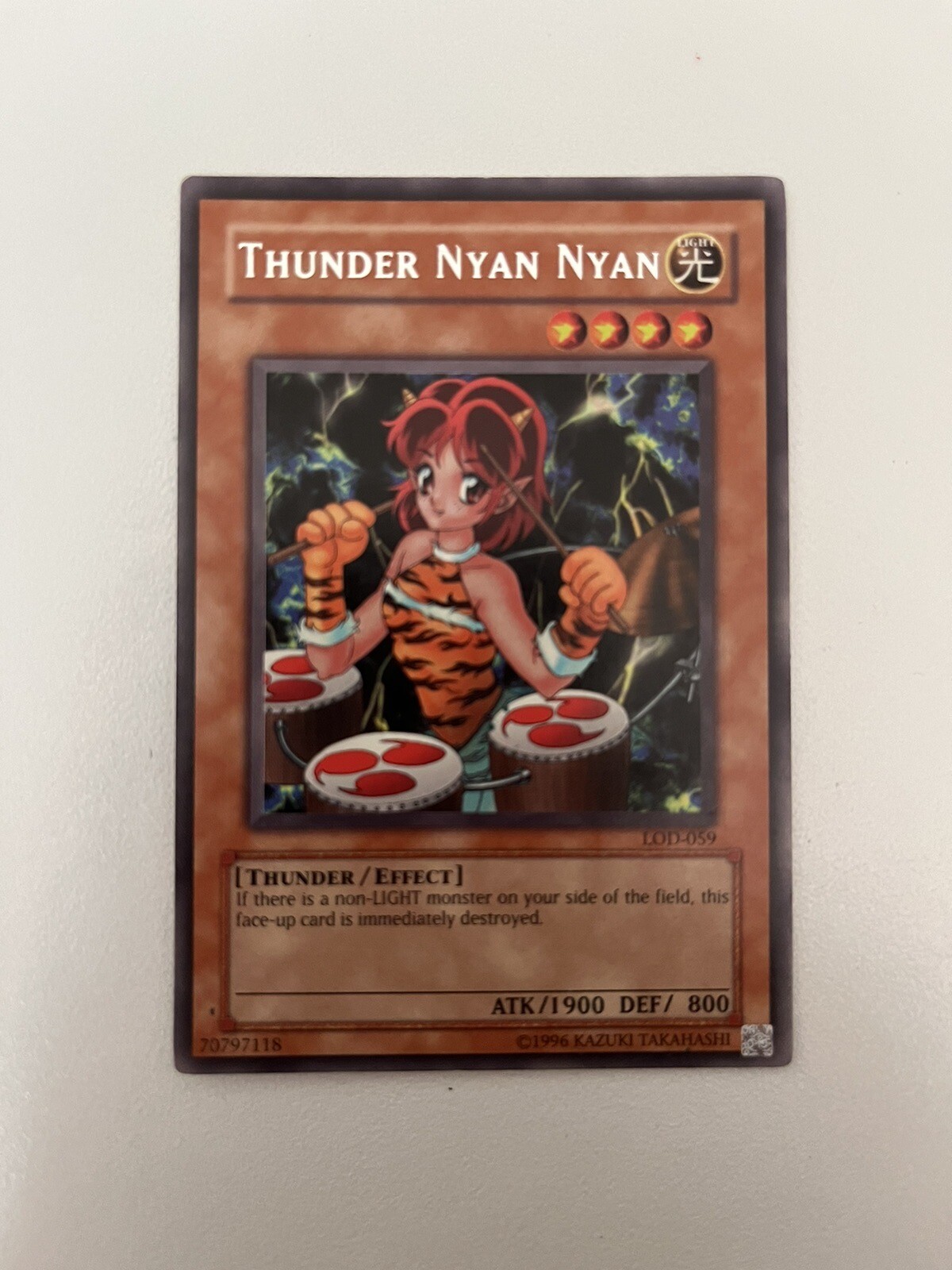 Yu-Gi-Oh! TCG Thunder Nyan Nyan Legacy of Darkness LOD-059 1st Edition ...