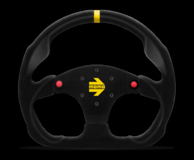 Momo MOD30 Buttons Steering Wheel 320 mm - Black Suede/Black Spokes/1 ...