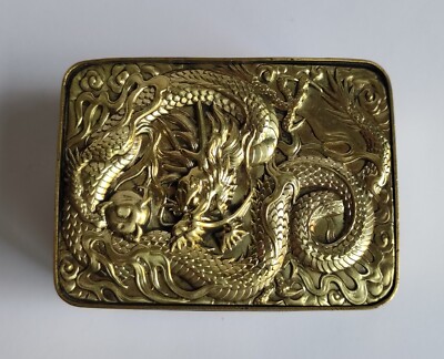 ANTIQUE CHINESE - CHINA - METAL BOX WITH DRAGON | eBay