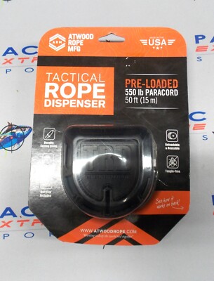 ATWOOD TACTICAL ROPE DISPENSER, 50' - BLK, NIP | eBay