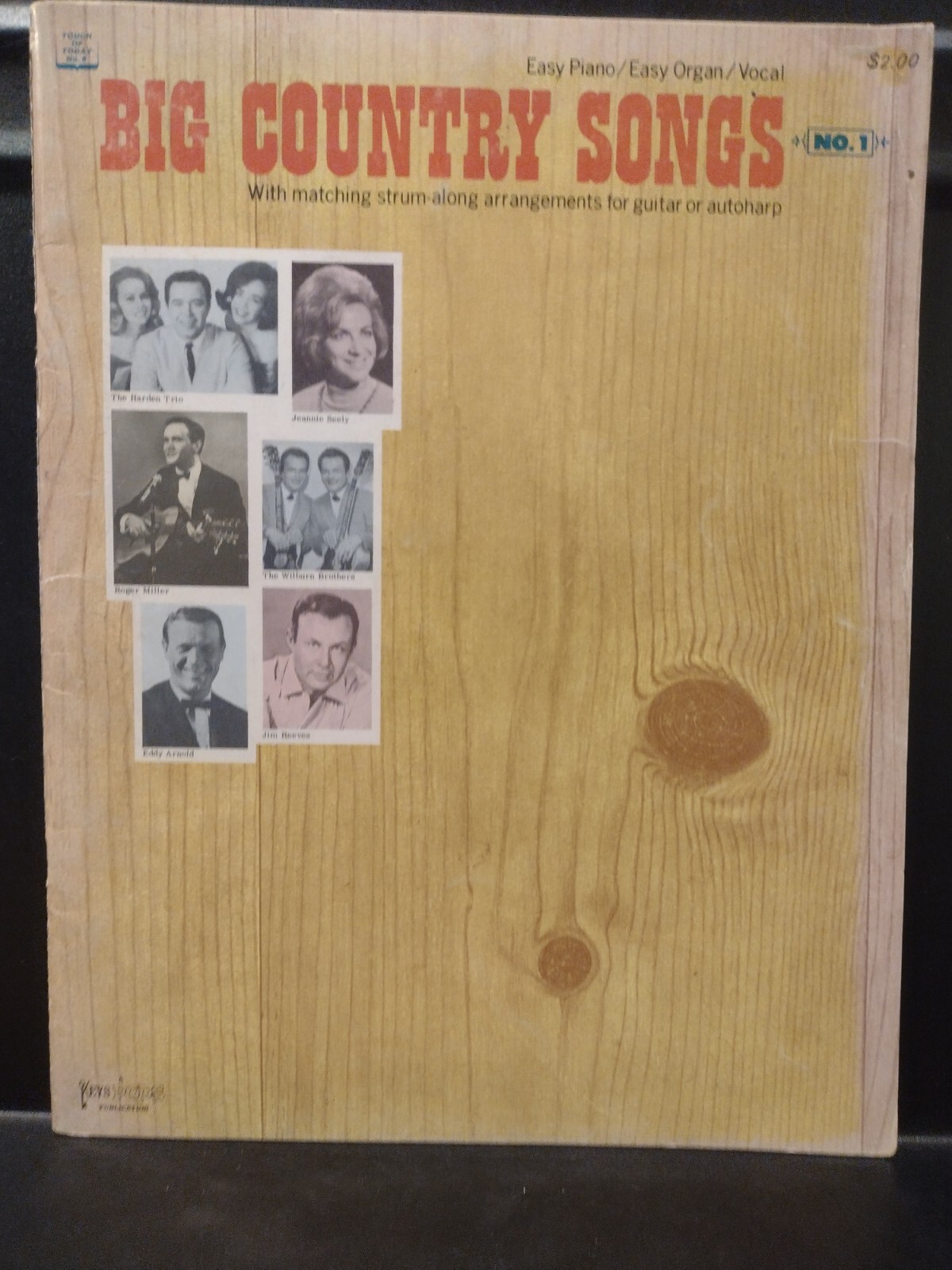 Classic Country Songbook Big Country Songs Easy Piano Organ 1960's 1966 ...