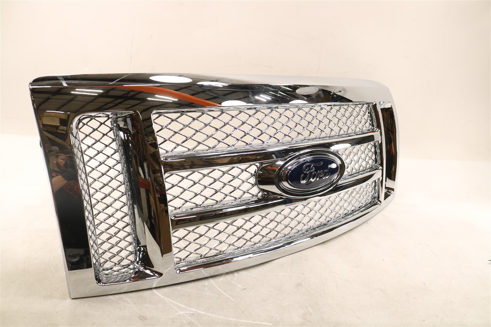 NEW OEM Ford Chrome Mesh Radiator Grille w/ Emblem CL3Z-8200-BB F-150 ...