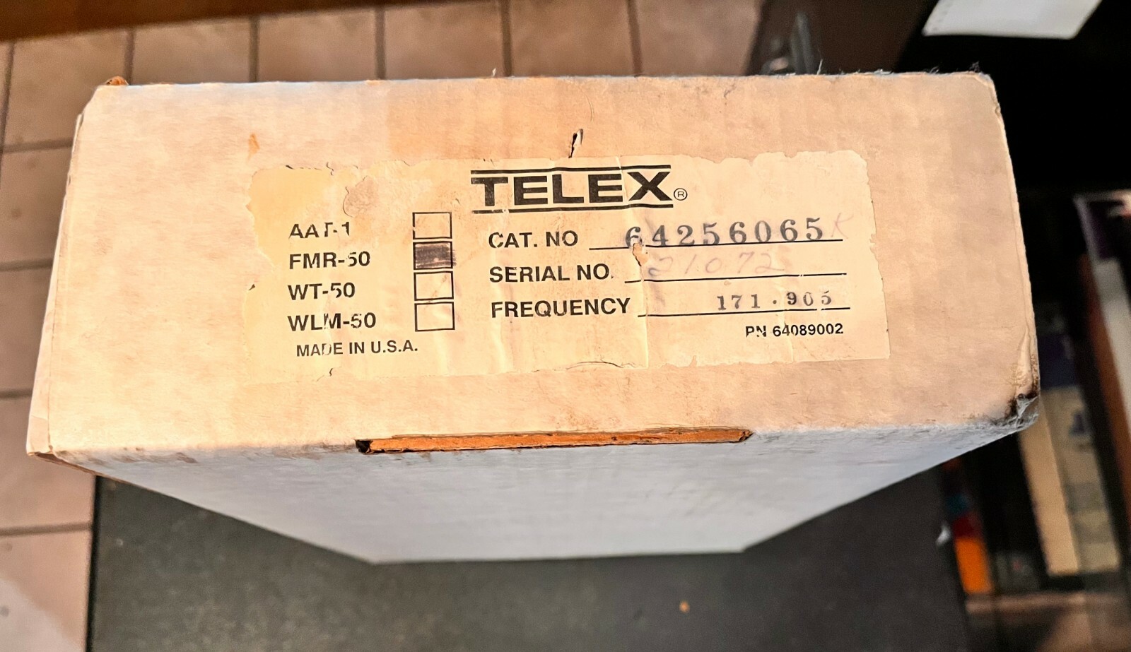 Telex Fmr-50 Wireless Microphone Receiver 171.825 MHz for sale online ...