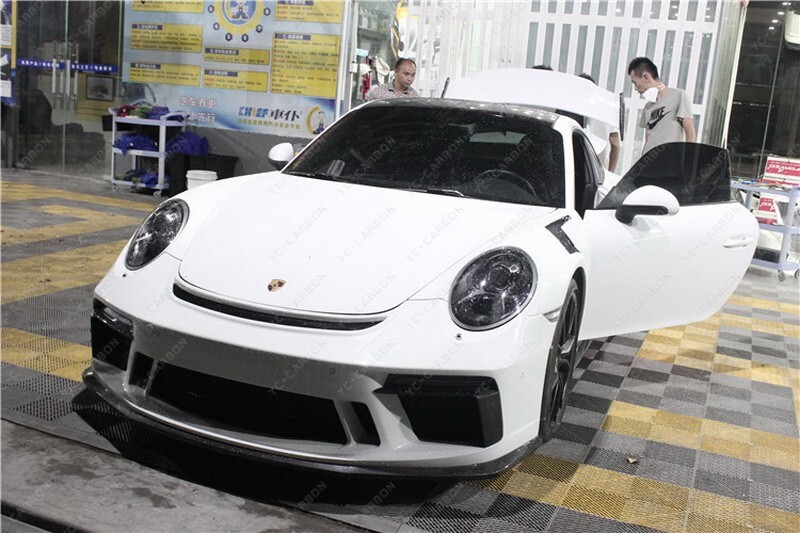 Fiberglass GT3 Front Bumper w/Lip for 16-18 Porsche 911 991.2 Carrera&S ...