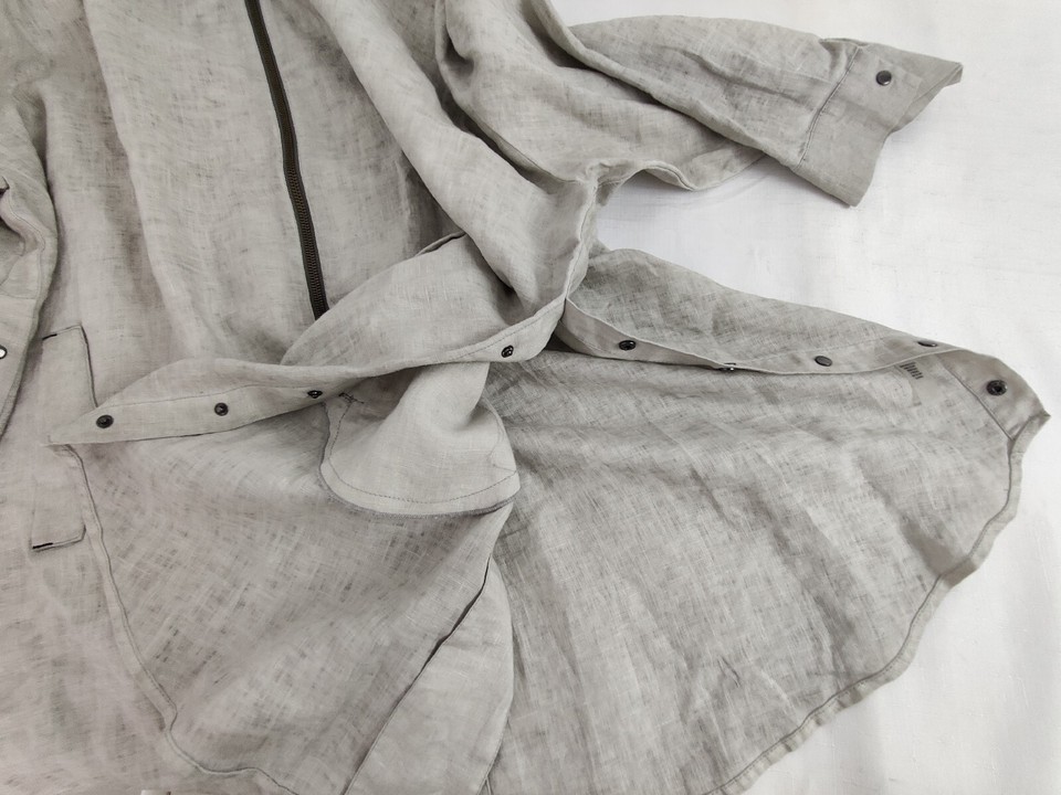 Soft Surroundings Women Size 3XL Lucerne Linen Double Zip Button Side ...