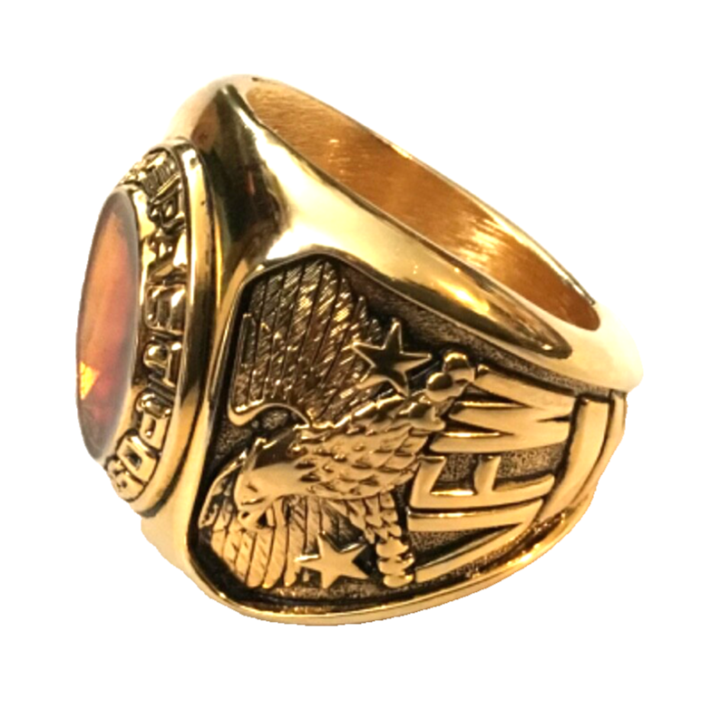 Vtg Oversize Commemorative military Past Post Commander Ring ...