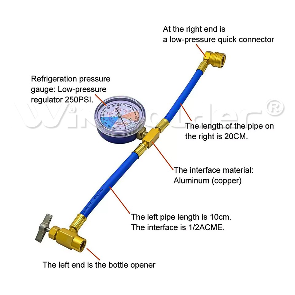 Car AC Aircon R134A Air Con Conditioning Top up Topup Refill DIY Gas ...