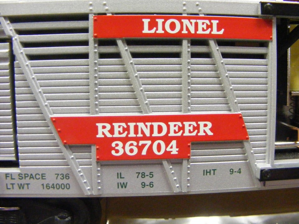Lionel Train # 6-36704 Animated Reindeer Stock Car & Corral NIB D-3 | eBay