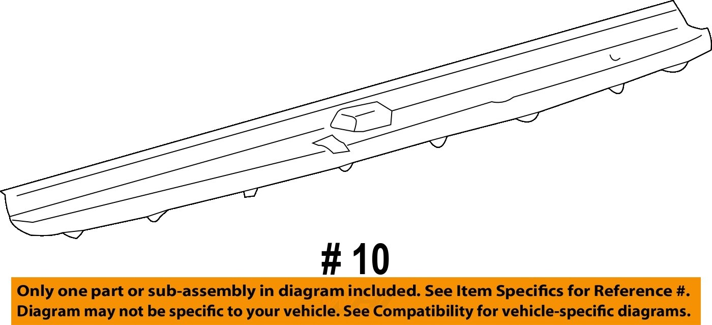 52161-60050 Toyota Piece Rear Bumper 5216160050 Genuine OEM Part for ...