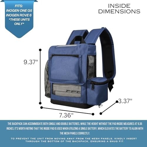Backpack Fit For Inogen Rove 6, Ultra Lightweight backpack great for ...