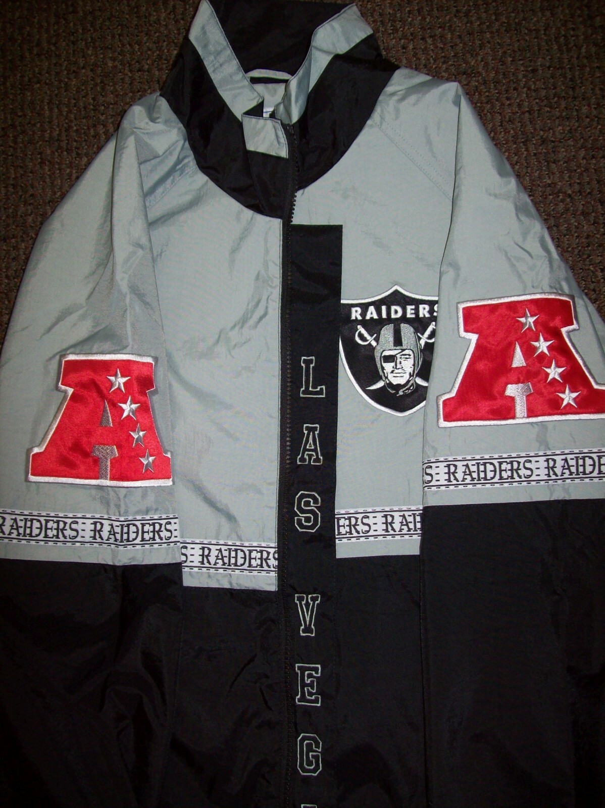 LAS VEGAS RAIDERS NFL Starter Full Zip Jacket SUMMER/FALL 3X 4X High ...