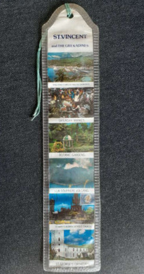 ST VINCENT GRENADINES COAT OF ARMS BOOKMARK IN CLEAR PLASTIC PROTECTIVE ...