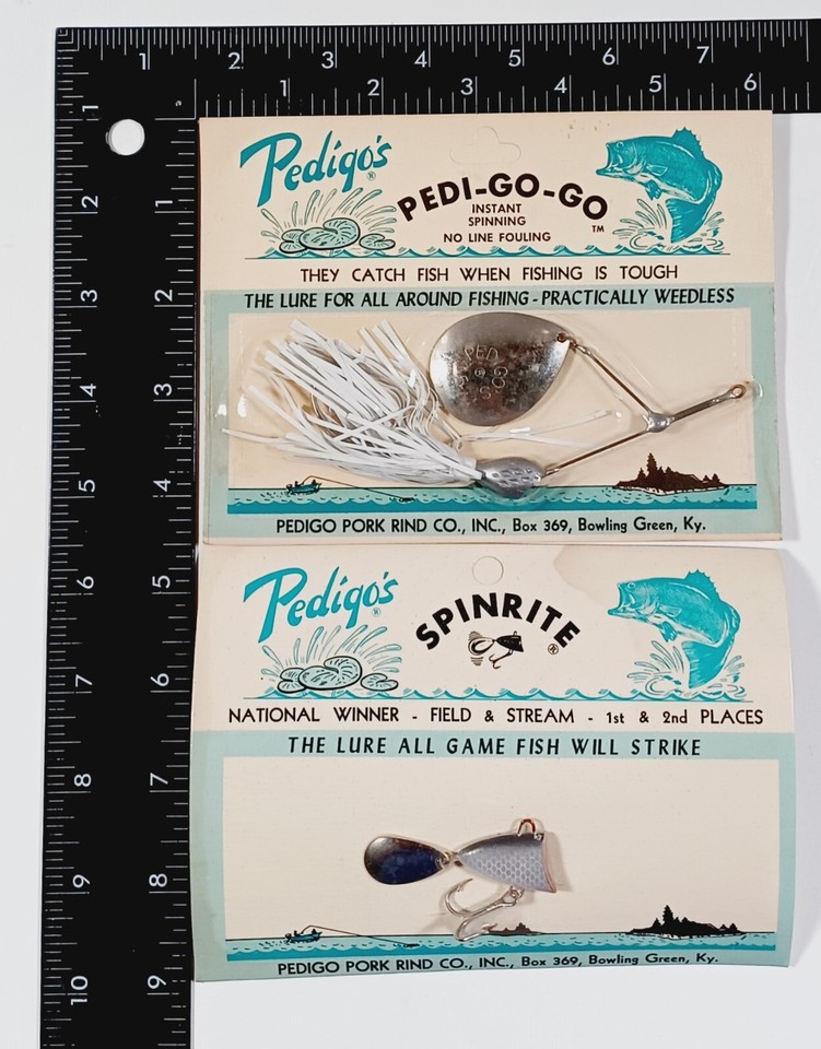 Vintage Pedigo's Pedi-Go-Go Spinrite Fishing Lure Lot Kentucky - NOS ...