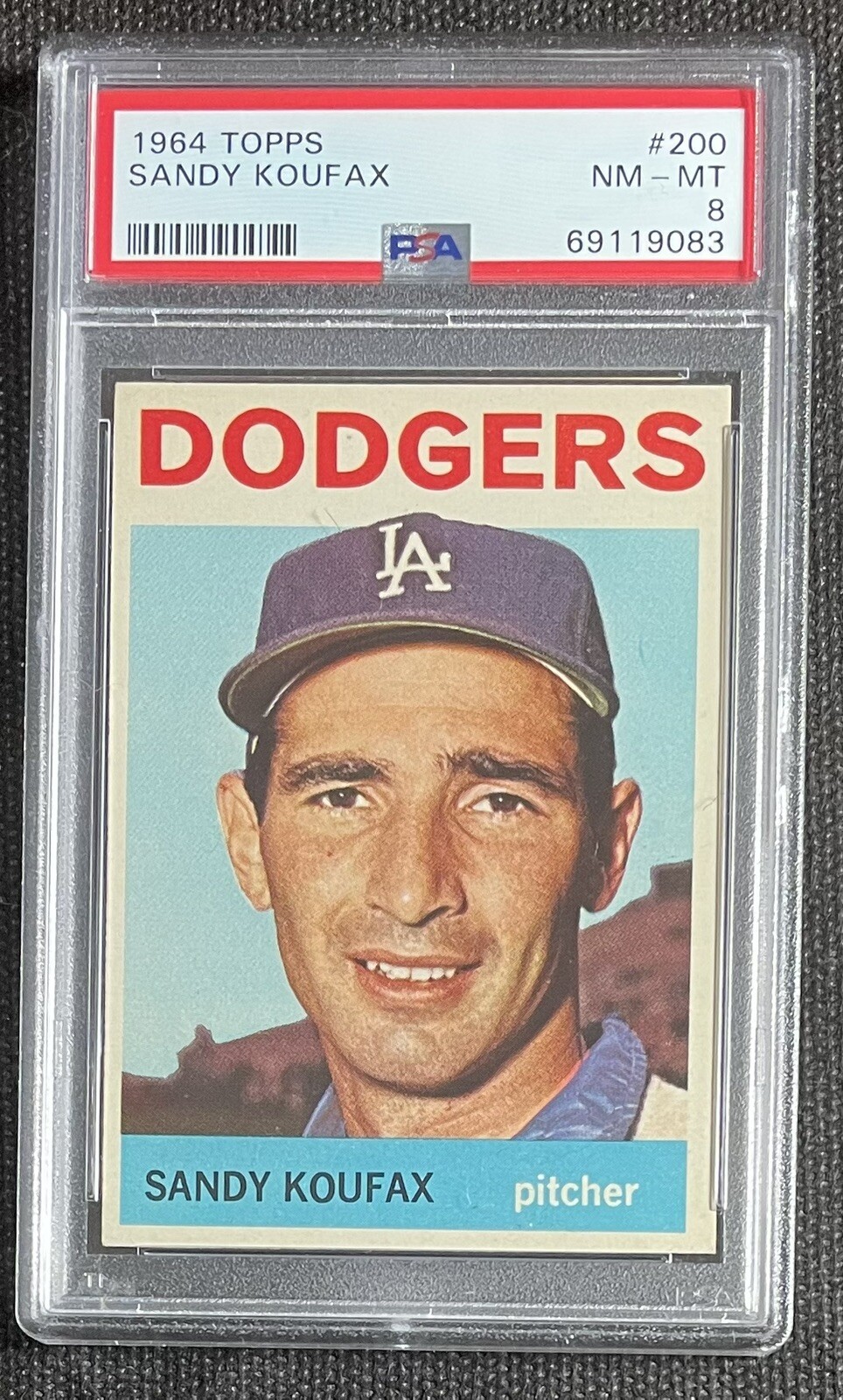 1964 Topps #200 - Sandy Koufax (HOF) - PSA 8 NM-MT - Gorgeous Card ...