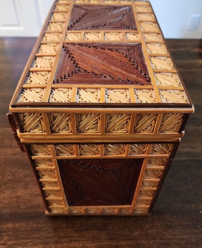 Vintage Matchstick Jewelry Box Prison/Folk Art | eBay