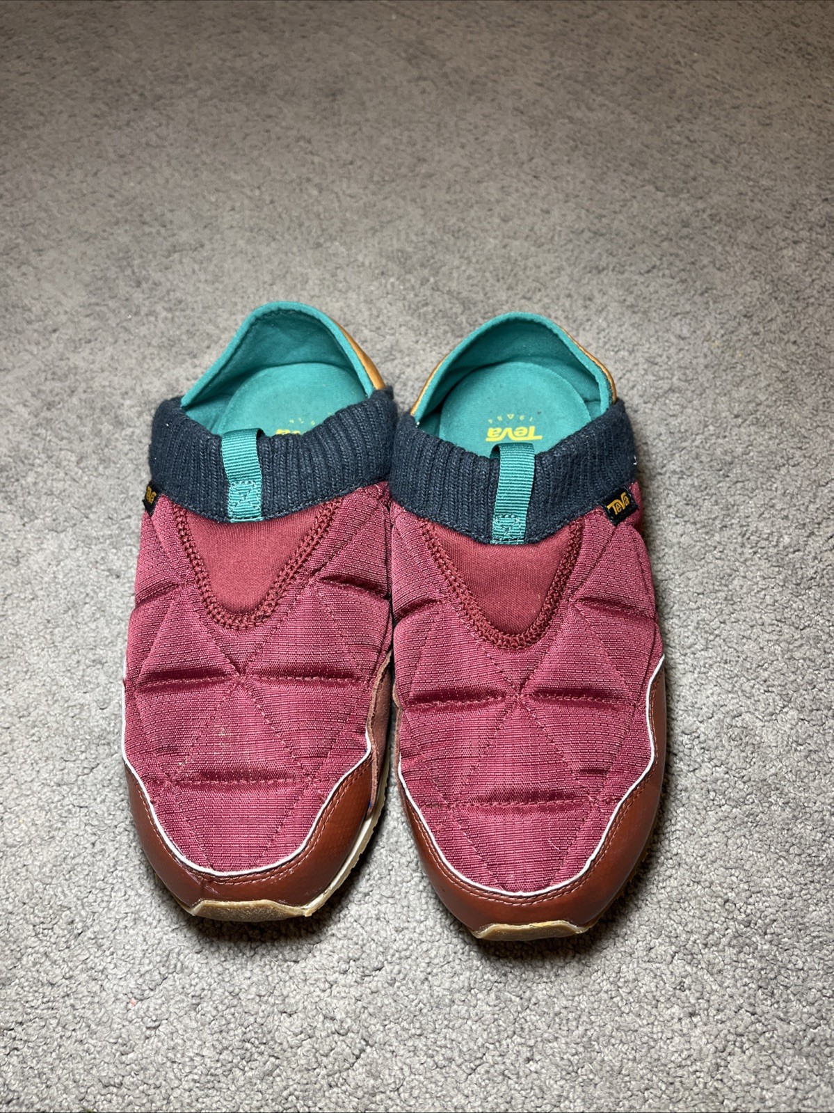 Teva ReEmber Moc Women's Size 7 Red Blue Slip On Quilted Comfort Camp ...