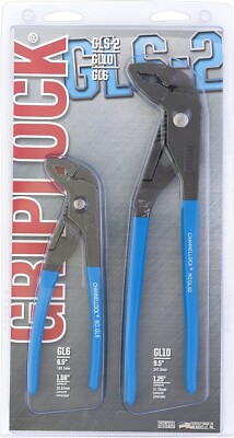 Channellock Griplock 2 Pc 9-1/2" & 6" Tongue & Groove Plier Set USA ...