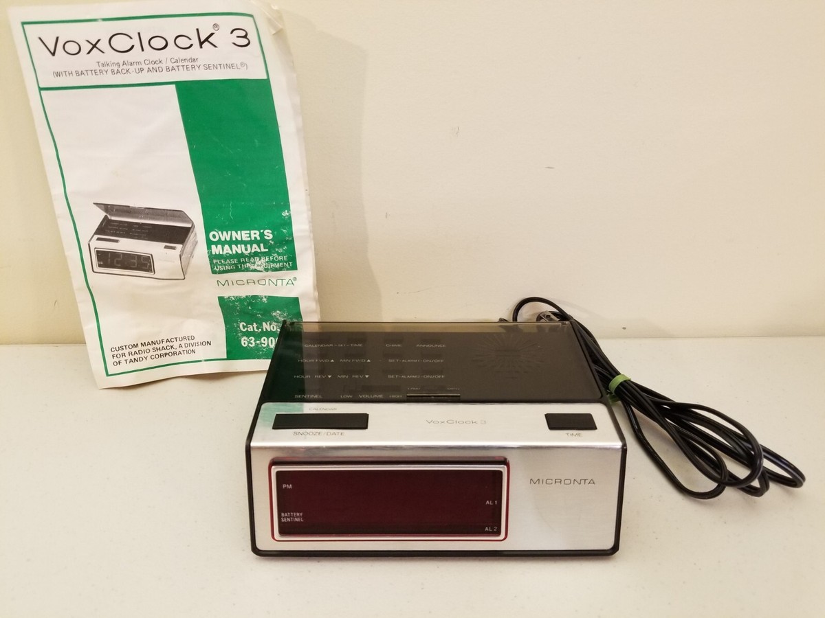 Radio Shack Talking Alarm Clock Radio Shack 43 3105 FM Wireless