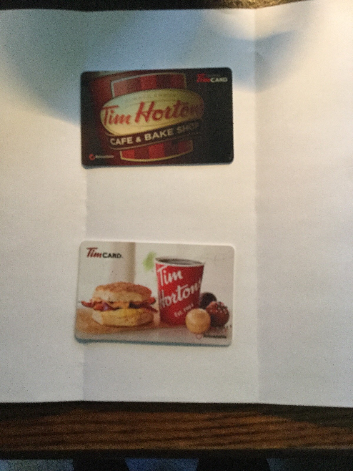 2 Collectible Tim Horton Gift Cards having a zero balance—Free Shipping ...