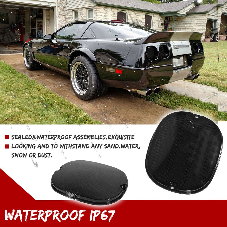 (Set/4) Smoke Tail Lights, Brake Lamp Lenses for 1990-1996 Chevy ...