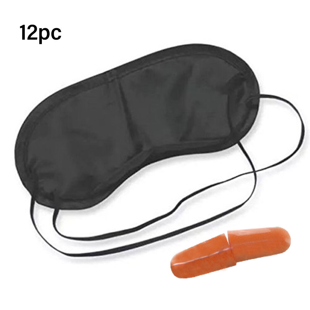 12pcs With Ear Plugs For Sleeping Travel Eye Cover Set Blindfold ...